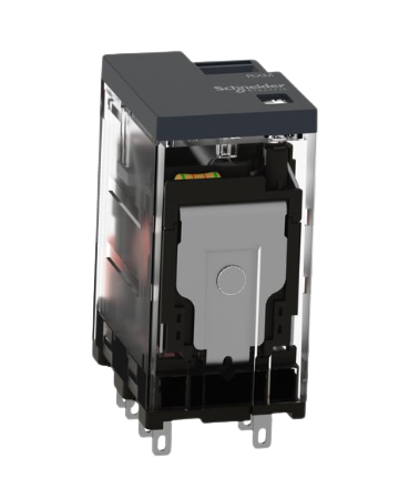 Relé de interface básica, 2NAF, 5A, com LED de indicação, 24VCC - Maqmex